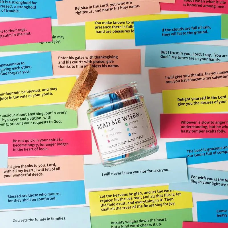 Laminated Color-Coded Day-starter Bible Verses Jar – Chosen Harvest